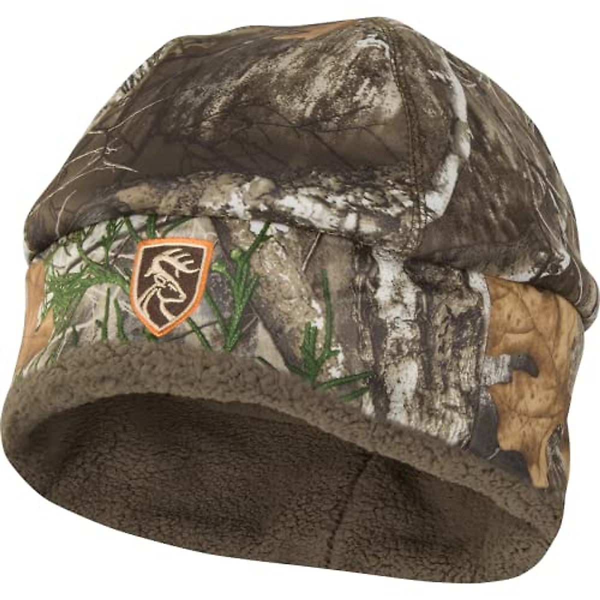 Drake Waterfowl Non-Typical Silencer Sherpa Fleece Beanie with Agion Active XL, One Size Fits Most, Realtree Edge