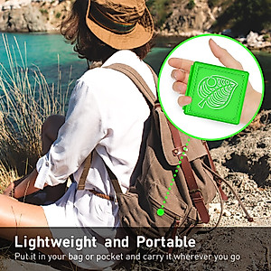 UFOPETIE Card Case for Nintendo Switch Game Card,Compatible with Nintendo Switch Case Animal Crossing Theme,Game Case for Animal Crossing Cards,for Switch Accessories-A Leaf-Thumb Grip 2PCS