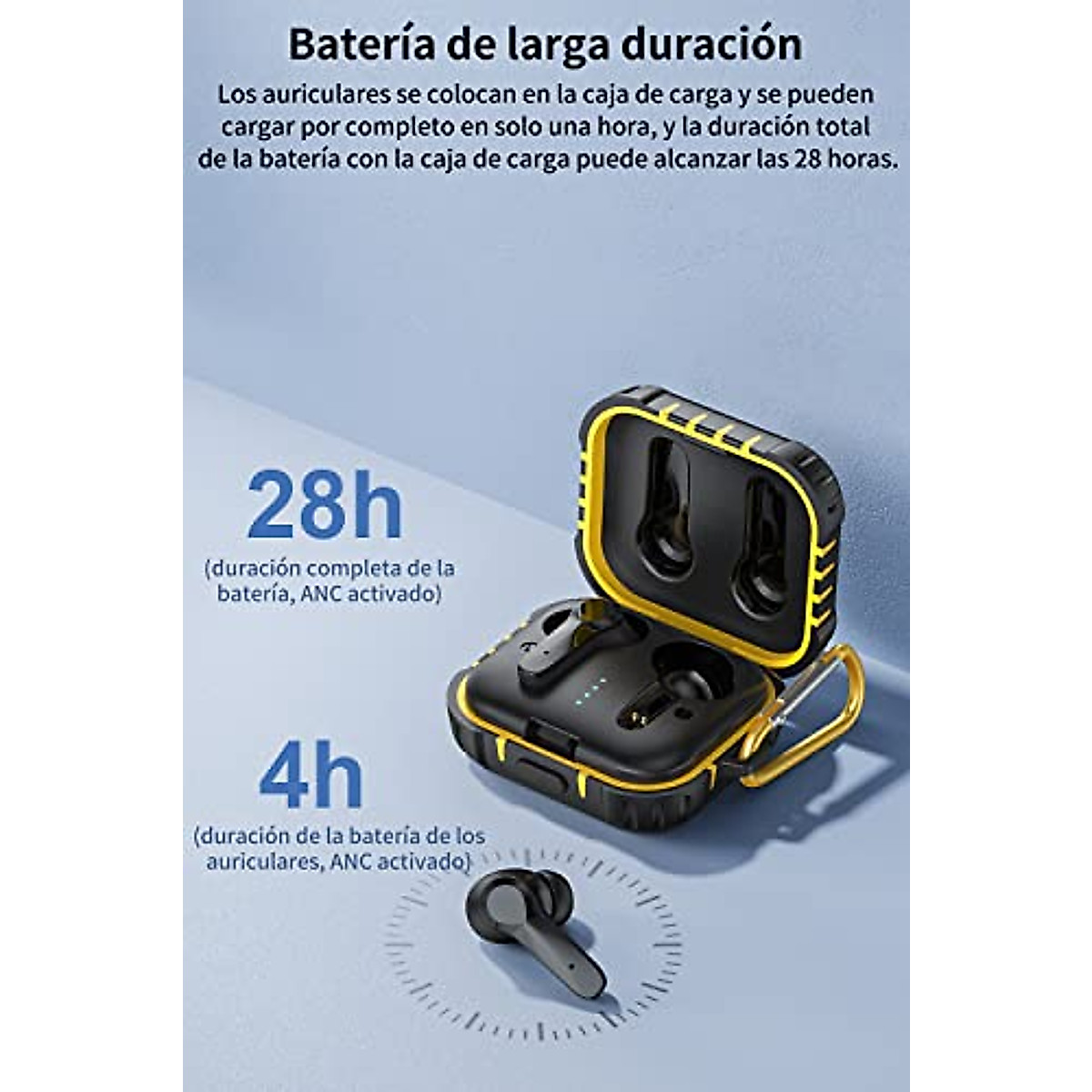 Kingstar Waterproof Earbuds Wireless Headphones for iPhone Android, in-Ear True Bluetooth Earbuds with Microphone Touch Control Auto Pairing True Shockproof Dockproof Blue Tooth Ear Buds for Sport