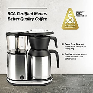 ---Bonavita 8 Cup Coffee Maker, One-Touch Pour Over Brewing with Thermal Carafe, SCA Certified, Stainless Steel (BV1900TS)