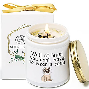 Get Well Soon Gifts for Women, Feel Better After Surgery Gifts for Sick Women, Her, Friends, Vanilla&Lavender Scented Candles with Crystal
