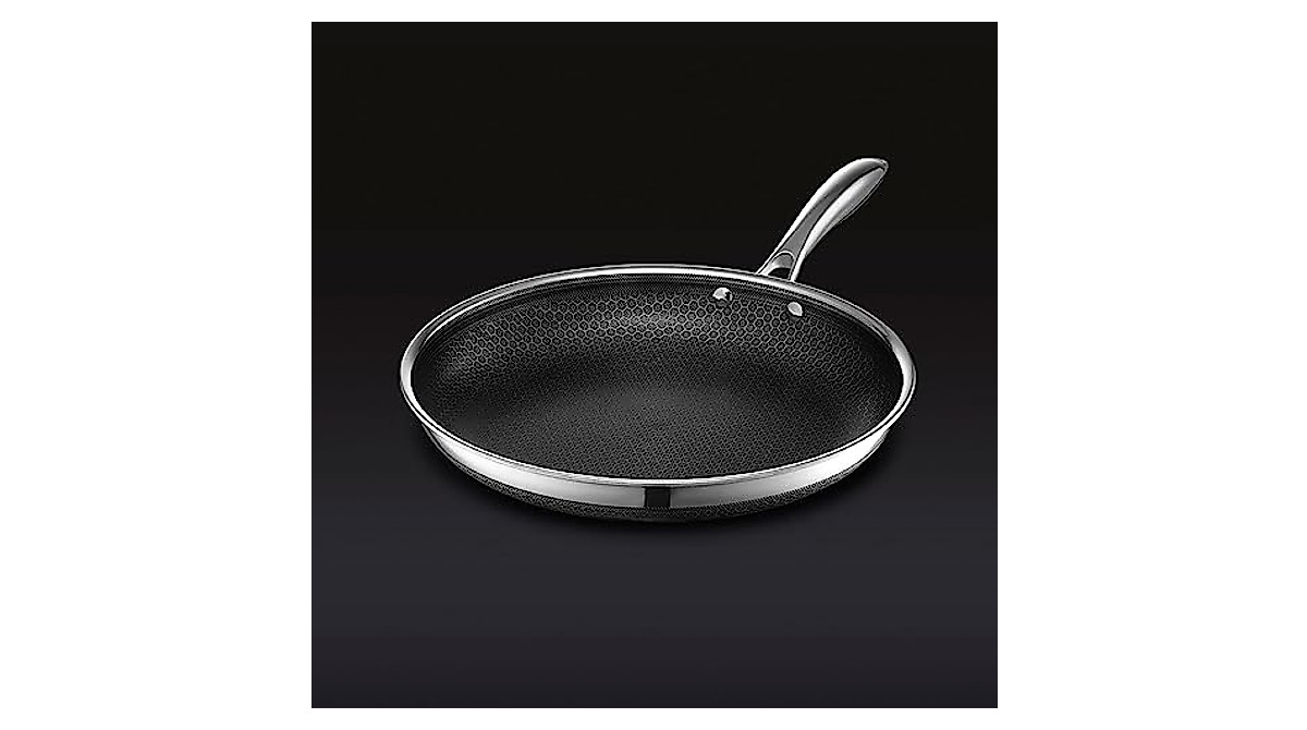 HexClad 12-Inch Hybrid Nonstick Fry Pan with Glass Lid | Versatile ...