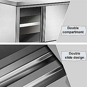 Commercial Kitchen Work Catering Table for Hotel, Commercial Home Kitchen Work Table Kitchen Workstation Stainless Steel Work Table Heavy Duty for Restaurant, Home and Hotel Rack (Size : 100x60x80cm