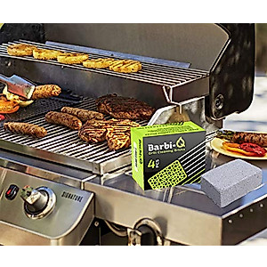 Barbi-Q Grill Cleaning Bricks - Grill Stone Magic Stone Block Pumice Griddle Cleaner Brick Cleaner for BBQ Grills Racks Flat Top Grill Pool Toilet Cleaner - (Pack of 4)