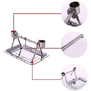 Litewood Bird Perch Stand Stainless Steel Table Rack with Feeder Cups Tray for Budgie Parakeet Cockatiel Conure Finch