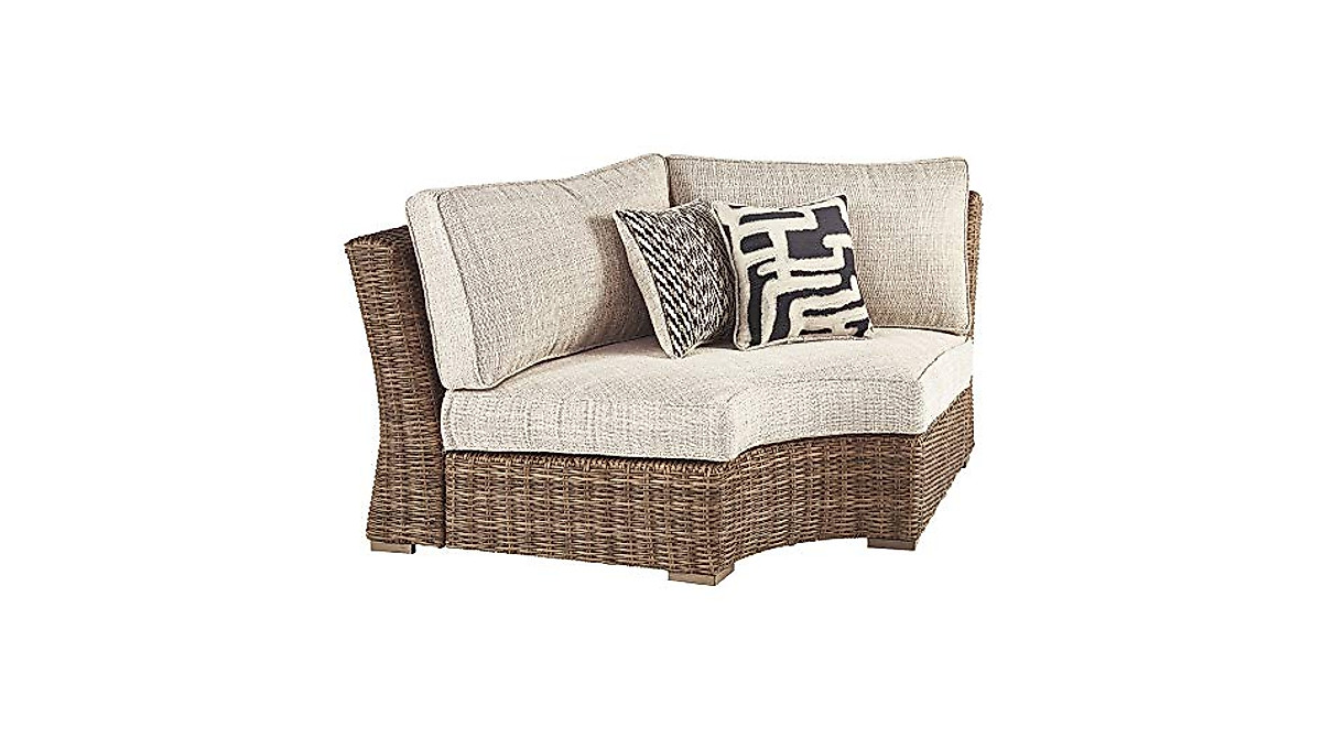 Beachcroft Farmhouse Outdoor Curved Corner Chair | Ashley
