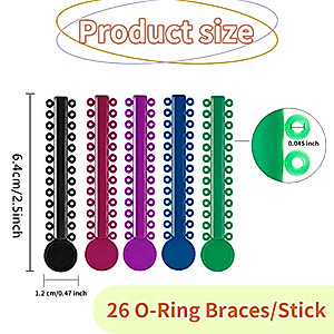 1040 Pcs Multicolored Braces Rubber Bands Orthodontic Ligature Ties O-Rings Elastic Bands for Braces (Color)