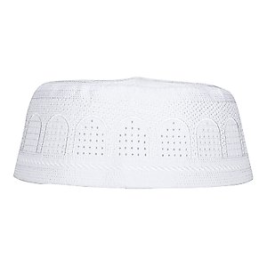 Shanrya Muslim Prayer Hat, Muslim Hat Saudi Arabia Headwear for Daily Wear for Prayer for Men for Women