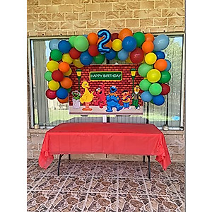 7x5ft Brick Wall Street 1st 2nd Boy Girl First Second Happy Birthday Party Banner Photo Backgrounds Cartoon Photography Backdrops Baby Shower Decoration Supplies Photo Booth Props