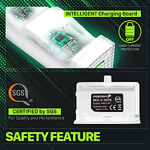 Fosmon Dual 2 Controller Charger Station with 2X 2400mWh Rechargeable Battery Pack Compatible with Xbox Series X/S Controllers (Not for Xbox One/360)