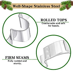 Cookie Cutters Christmas Shapes, 14PCS Christmas Cookie Cutters for Baking, Making Muffins,Biscuits, Sandwiches - Snowflake, Christmas Tree, Reindeer, Gingerbread Boy, Snowman, Angel, Bell, Gloves etc