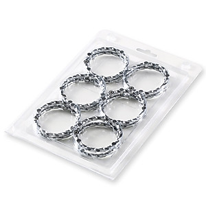 CHICTIE Chrome Shower Curtain Rings, Silver Rustproof Decorative Shower Hooks, Set of 12 Premium Metal Shower Rings Hangers HK5# Circle Ring Design