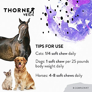 ThorneVET B ComplexVET – Vitamin B Complex Support for Dogs, Cats & Horses, 60 Soft Chews