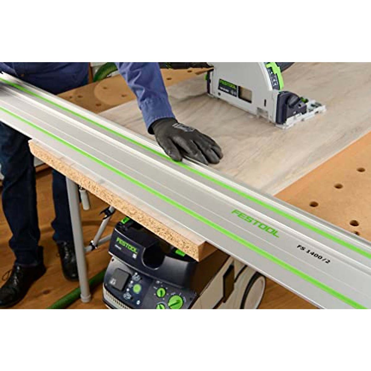 Aluminum Festool FS-1400/2 55" Guide Rail (1,400 mm)