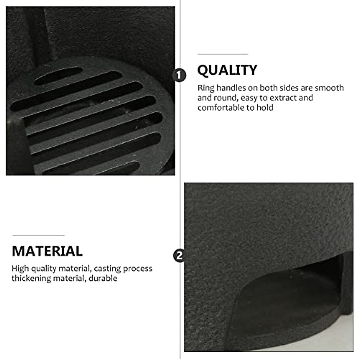 YARNOW Tabletop Grill Cast Iron Charcoal Grill Japanese Style Hibachi Grill Portable Barbecue Stove for Home Picnic（Stove Only）