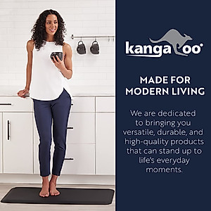 KANGAROO Thick Ergonomic Anti Fatigue Mats for Kitchen Floor, 39x20, Cushioned Standing Office Desk Mat, Waterproof Scratch Resistant Topside, Supportive All Day Comfort Padded Foam Rugs, Red