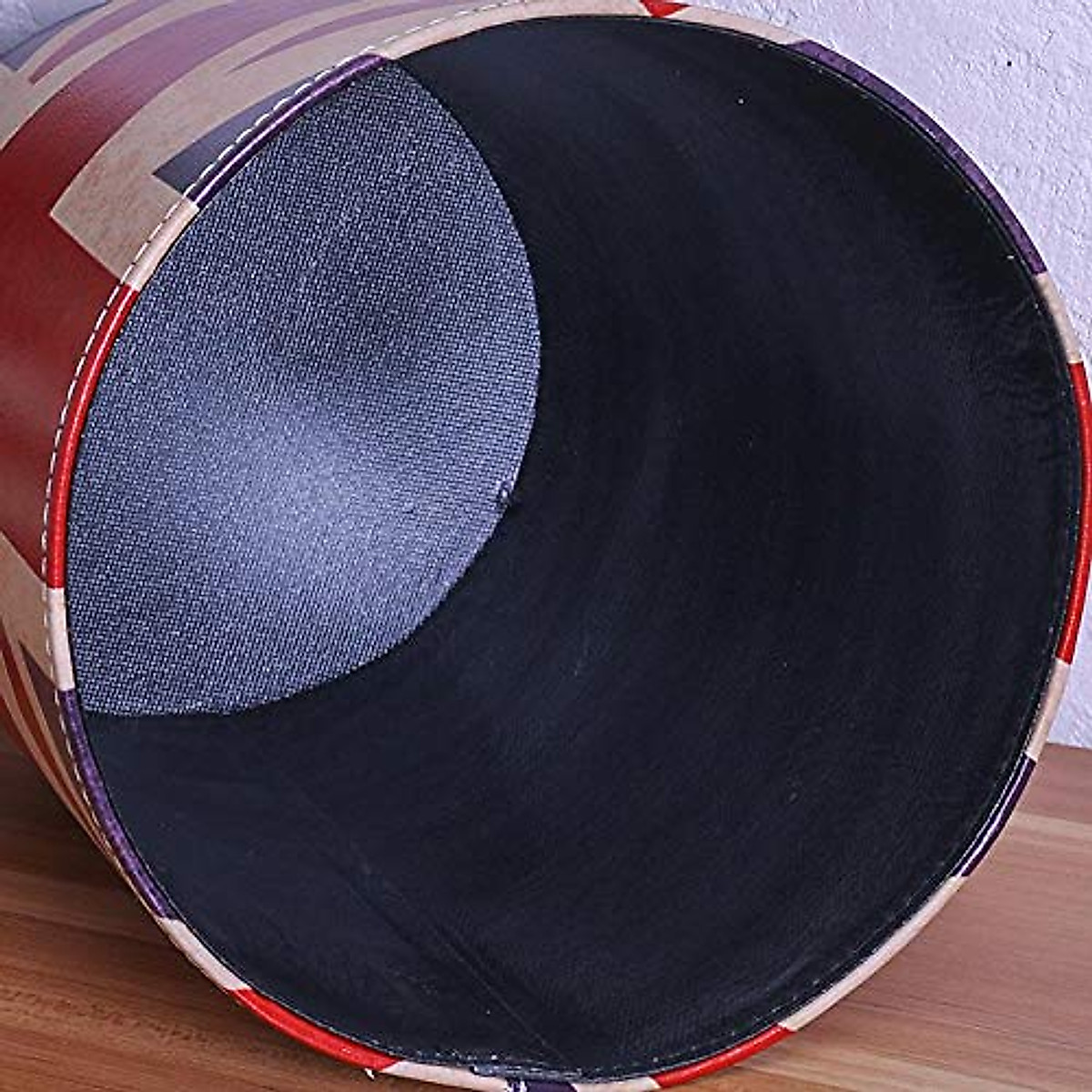 Daliuing Garbage Container Bin The Color of The Retro uncovered Leather Trash can is Shown in The Figure Garbage Waste Basket for Kitchens, Home Offices, Kids Rooms