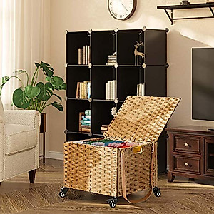 Greenstell File Cabinet with 20 Hanging Filing Folders, Mobile File Cabinet for Home Office, Decorative Organize, Under Desk Rolling Office File Cabinet for Legal Letter Size, Easy to Assemble Natural