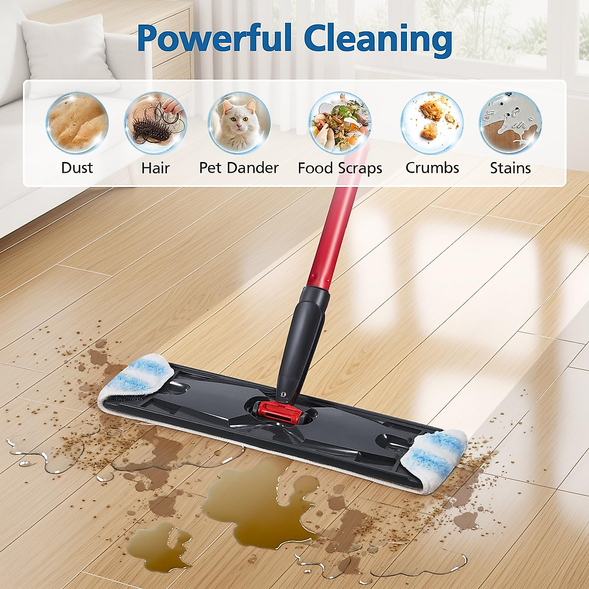 Vacuum Mop Replacement Pads, Compatible with Roborock S7 S7+ T7 T7S T7S Plus S7MaxV S7MaxV Plus S7MaxV Ultra Robot Vacuum, Washable Mop Cloth Rags Reusable Soft Mopping Pad Parts Accessories(6 Pcs)