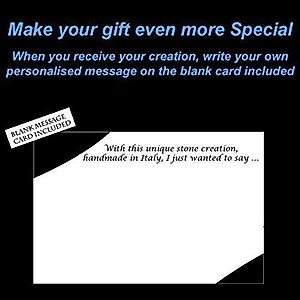 Libra Stone Tealight Candle Holder Handmade in Italy - Gift Box, Candle & Blank Message Card All Incl - Birthday September October - Air Zodiac Astrology Horoscope - Keepsake Ornament Home Decor