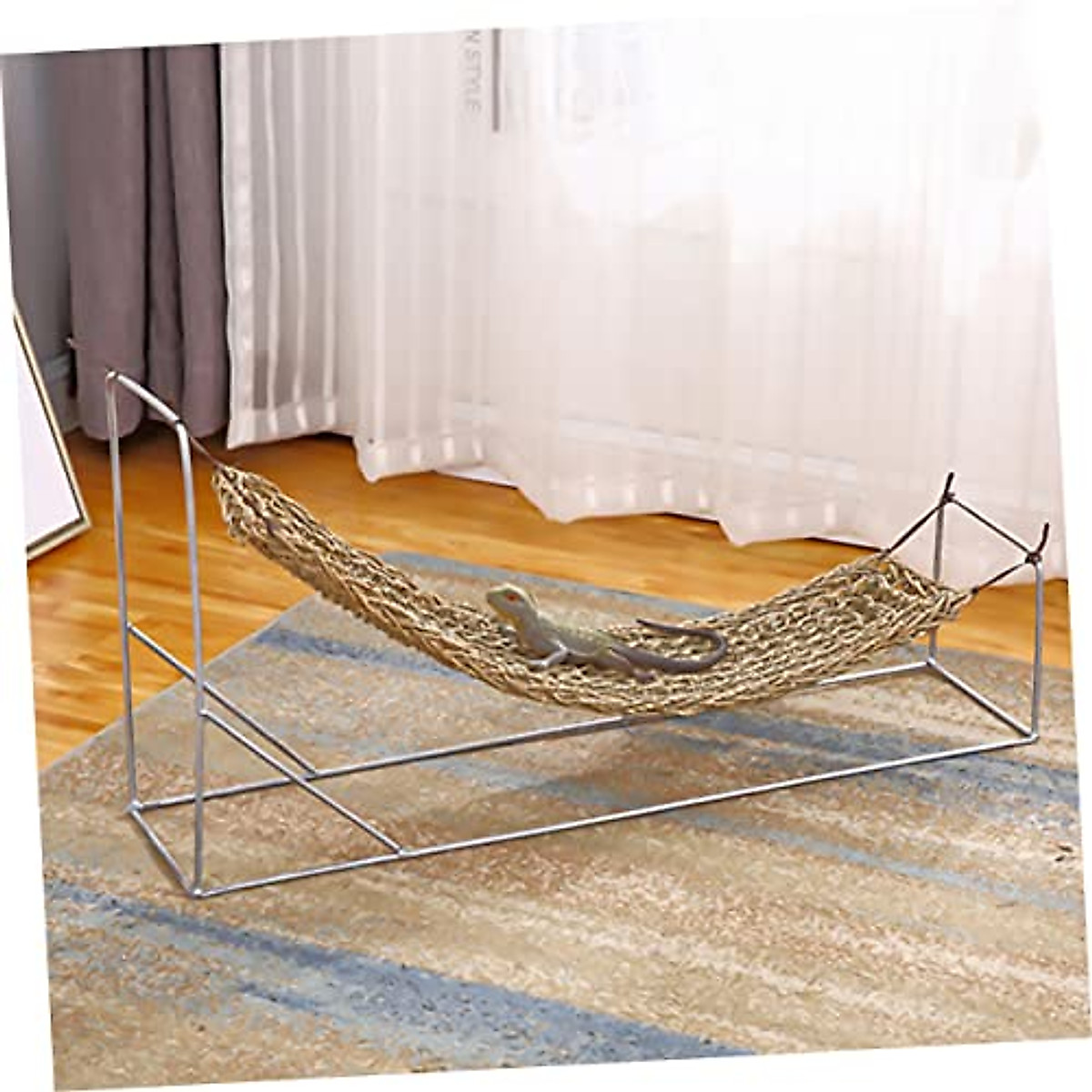 NOLITOY 4 Pcs Climbing Pet Hammock Lizard Hanging Beds Lizards Hammocks Bearded Dragon Tank Accessories Reptile Lizard Lounger Pet Seagrass Cushions Reptile Hammock Reptile Lizard Hammocks