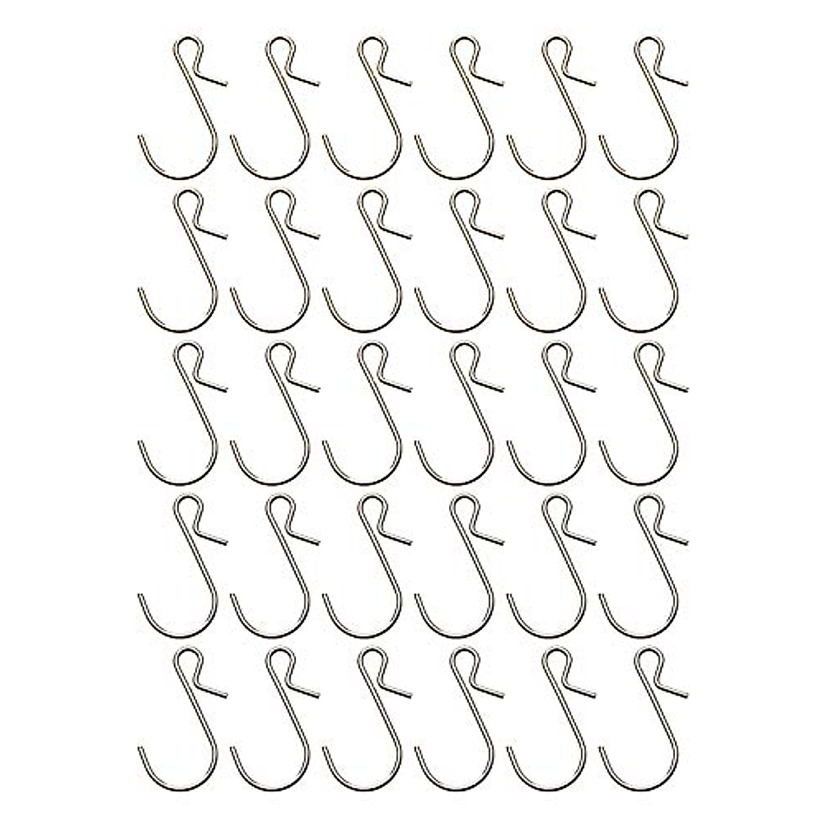 Mini Skater 30 Pcs 1.5 inch Length S Shaped Hanging Hooks Metal Small Silver Hangers with Storage Box for Home Kitchen Bedroom Office Christmas Tree Decorations