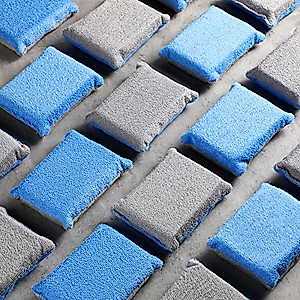 Tallew 24 Pieces Blue and Gray Thin Microfiber Ceramic Coating Applicator Sponge Car Wash Pads Cleaning Pads for Applying Wax