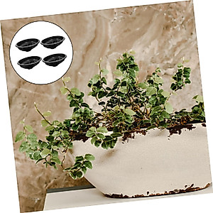 DOITOOL 4pcs Flowerpot Ovalc Flower Planter Garden Bonsai Holder Plant Pots Bonsai Nursery Pot Planter Pots for Indoor Plants Bonsai Tray Bonsai Pot Office Air Pp Container Basin
