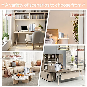 KAOTGOT Wood Desktop Bookshelf Organizer, Wood Combined with Acrylic Corrugated Bookshelf, Small Bookshelf for Small Spaces, Display Bookcase Book Rack for Home, Office