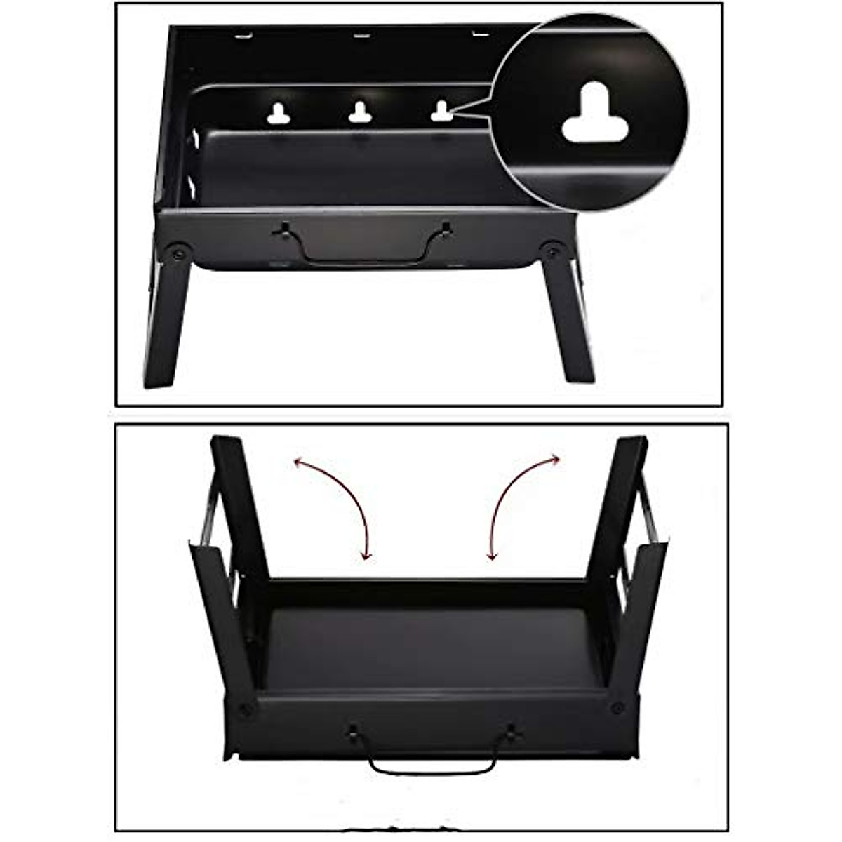 Charcoal Grill Barbecue Portable Grill, Stainless Steel Folding BBQ Grill Tabletop Outdoor Camping Picnic Burner