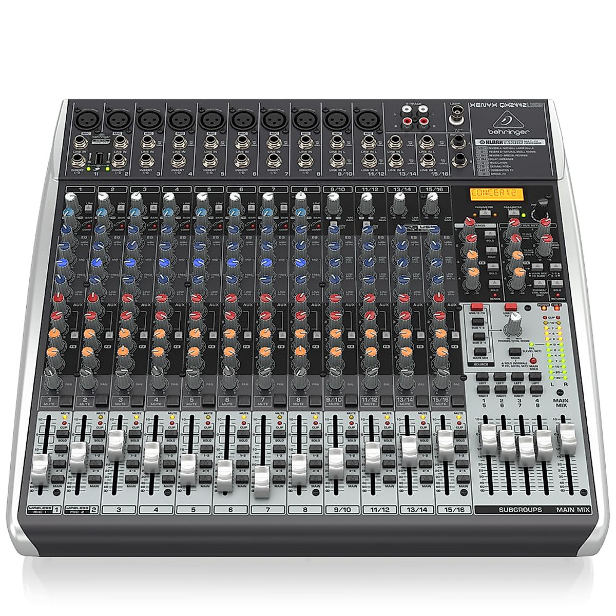 Behringer Xenyx QX2442USB Mixer with USB and Effects