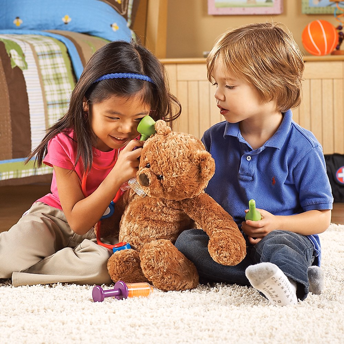 Learning Resources New Sprouts Cure It! Doctor Kit for Kids, Pretend Play Doctor Set, 6 Pieces, Ages 2+