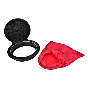 Kayak Boat Hatch Cover, Deck Plate Kit Including 8 Inch Hatch Cover Red Water-Resistant Storage Bag and 8 Pcs Compatible Screws for Fishing Sailing