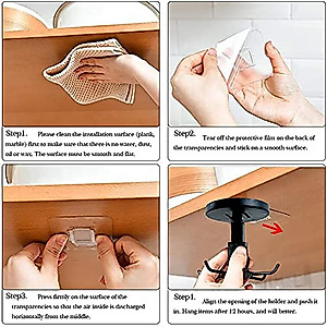 plenday 2 Pack 360° Utensil Holder Hanger Hook with 6 Rotatable Claws top and Wall Mounted Kitchen Cooker Hook