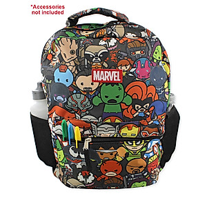 Marvel Kawaii Avengers Boys Girls 16" School Backpack (One Size, Charcoal Grey)