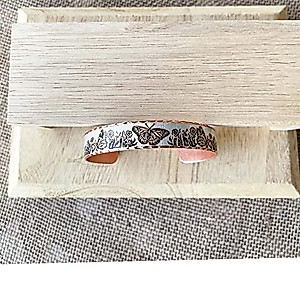 FRONT LINE JEWELRY Handcrafted Copper Women's Butterfly Bracelets Cuff: Embrace Nature's Beauty with Earth-Tone Unique Monarch Butterfly Cuff, Butterfly Gifts