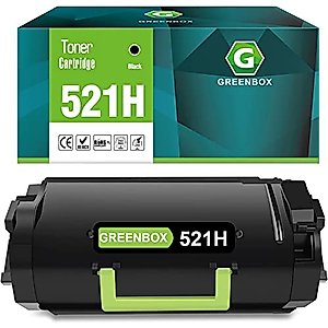 GREENBOX Remanufactured 521H 2D1H00 High Yield Black Toner Cartridge Replacement for Lexmark 52D1H00 521H for MS810n MS710 MS711 MS810 MS810n MS810dn MS811 MS811dn Printer (25,000 Pages, 1-Pack )