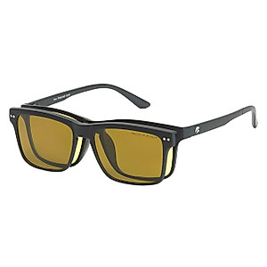 Eagle Eyes 2in1 Speed of Life Magnetic Eyewear Glasses - Polarized Sunglasses for Day and Anti-Reflective Yellow Night Driving Glasses (Classic, Day/Night)