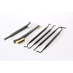 Lyman 6 Piece Pick & Brush Gun Cleaning Kit Brass/Nylon, Black, One Size, 04038