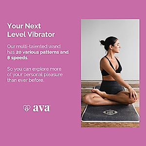 Ava Vibrator Wand Sex Toys [Clit Stimulator Vibrators] Vibrator for Woman | Sex Toy | 4+ Hr Battery | Gifts for Women | 20 Patterns & 8 Speeds of Pleasure | Quiet Adult Sex Toys -Standard - Hot Pink