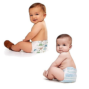 The Honest Company Clean Conscious Diapers | Plant-Based, Sustainable | Turtle Time + Dots & Dashes | Super Club Box, Size 2 (12-18 lbs), 152 Count