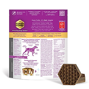 Yummy Combs - Dog Dental Treats | Removes Tartar - Vet VOHC Approved | A Yummy Treat for Teeth Cleaning - Chicken Protein | Medium 24oz and Extra Large 36oz