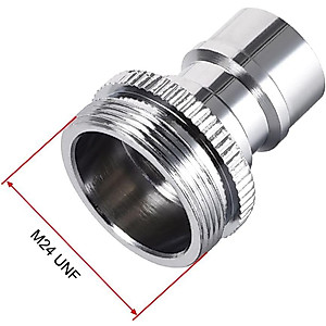 Silver Faucet Adapter,Faucet Adapter for Portable Washer,Dishwasher Snap Adapter Connection,Brass Chrome，5/16-27 Male or 55/64-27 Female,Faucet Aerators,Faucet Parts