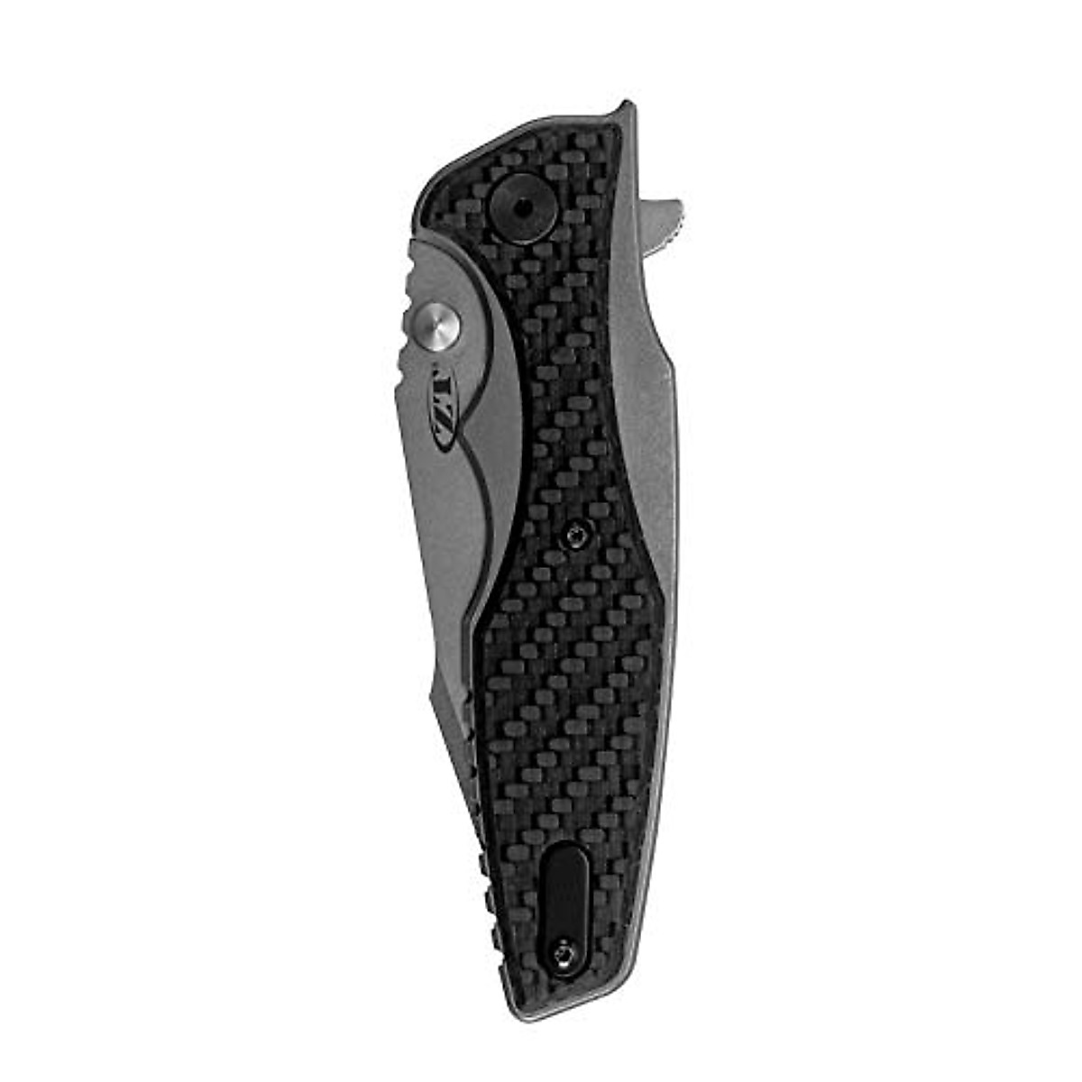 Zero Tolerance Hinderer CF Pocketknife; 3.5-Inch Blade of 20CV Stainless Steel; Titanium Handle with Glow-in-The-Dark Carbon Fiber Overlay, Frame Lock, Made in The USA (0393GLCF)