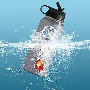 100pcs Disney Cartoon Stickers Gifts for Kids Girl, Cute Princess Waterproof Vinyl Decal for Teen Laptop Water Bottle Bike Guitar Phone Skateboard Luggage (100 Cartoon)