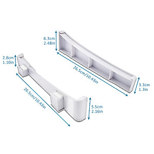 Micro Traders Set of 2 Horizontal Stands Compatible with PlayStation 5 Disc & Digital Consoles Base Stand Holder with Anti-Slip Mats White