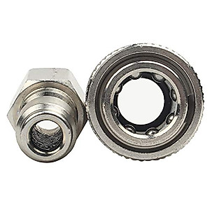 WILTEEXS 18709 3/8-Inch Stainless Steel Quick Connect Pressure Washer Adapter Set, Max Pressure 5000 PSI Rating