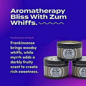 Zum Glow Soy Candle - Frankincense and Myrrh - 7 oz (3 Pack)