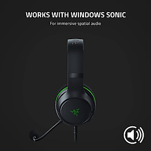 Razer Kaira X Wired Headset for Xbox Series X|S, Xbox One, PC, Mac & Mobile Devices: Triforce 50mm Drivers - HyperClear Cardioid Mic - Flowknit Memory Foam Ear Cushions - On-Headset Controls - Black