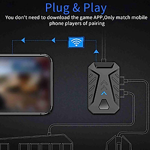 Gaming Keyboard Mouse Converter,USB 2.0 Mobile Gaming Keyboard Mouse Converter Adapter,Bluetooth 4.0,with Adjustable Stand,for Android Systerm(Black)